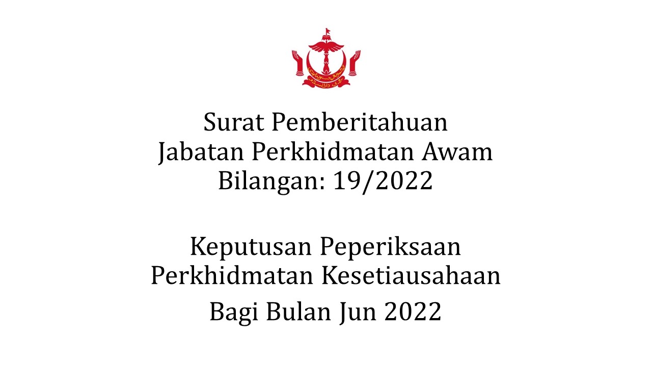 Berita & Maklumat Terkini - Surat Pemberitahuan Jabatan Perkhidmatan...